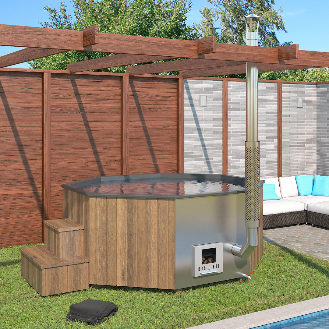 KeiCo Deluxe XL KING | 8-10 Person Wood-fired Hot Tub | Garden Spa– The ...